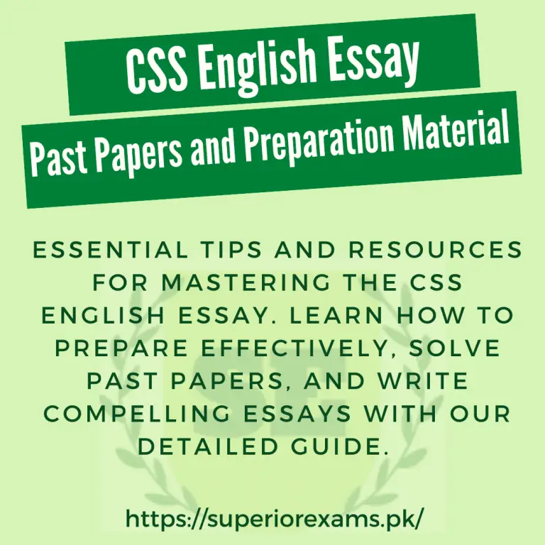 CSS English Essay Complete Guide With Free Preparation Material